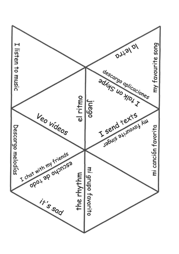 KS3 Spanish Tarsia puzzles | Teaching Resources