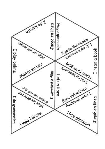KS3 Spanish Tarsia puzzles | Teaching Resources