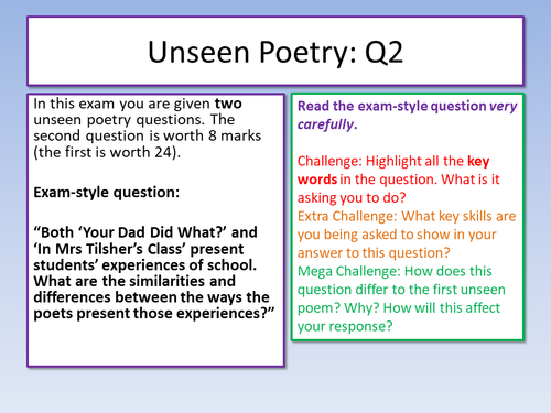 Unseen Poetry GCSE | Teaching Resources