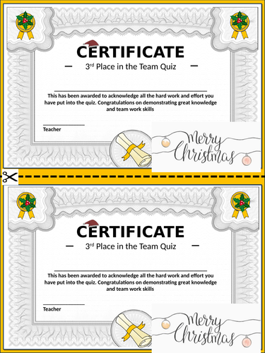 End of Term Christmas Quiz | Teaching Resources