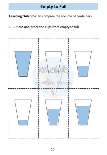 Volume and Capacity: AQA Entry Level 1 Maths | Teaching Resources