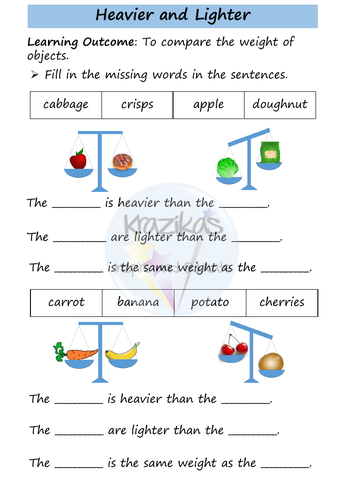 Weight: AQA Entry Level 1 Maths | Teaching Resources