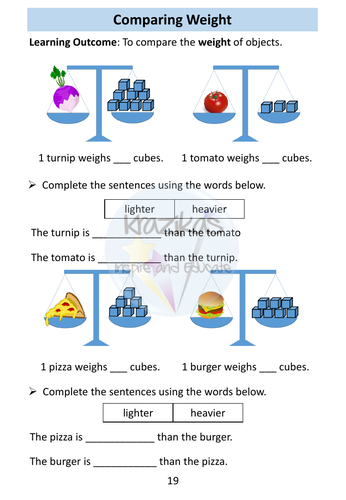 Weight: AQA Entry Level 1 Maths | Teaching Resources