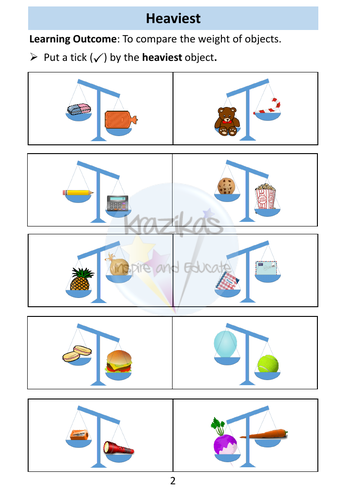 Weight: AQA Entry Level 1 Maths | Teaching Resources