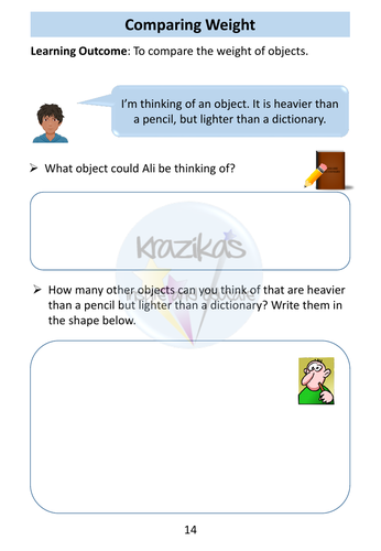 Weight: AQA Entry Level 1 Maths | Teaching Resources