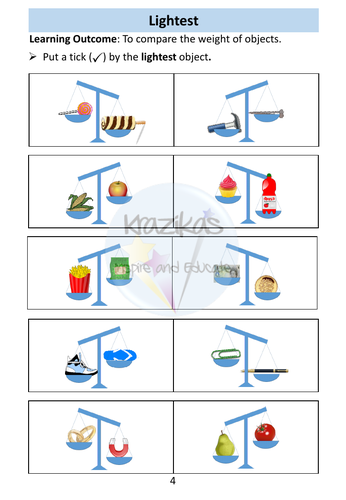 Weight: AQA Entry Level 1 Maths | Teaching Resources