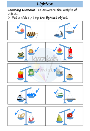 Weight: AQA Entry Level 1 Maths | Teaching Resources