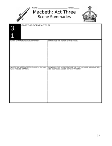GCSE English: Macbeth Act Three | Teaching Resources