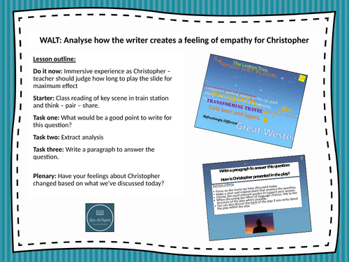 IGCSE Curious Incident (play) - how does the writer create empathy for ...