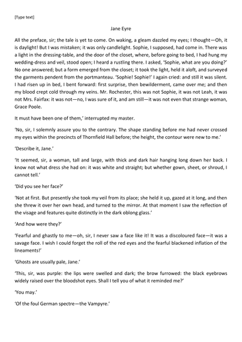 Horror and The Gothic | Teaching Resources