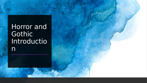 Horror and The Gothic | Teaching Resources