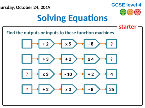 Introduction to Solving Equations | Teaching Resources