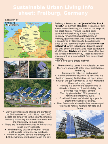 Sustainable Urban Living in Freiburg | Teaching Resources