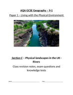 AQA Geography GCSE - Paper 1 revision work booklets | Teaching Resources