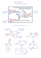 SOHCAHTOA Scaffolded Worksheet | Teaching Resources