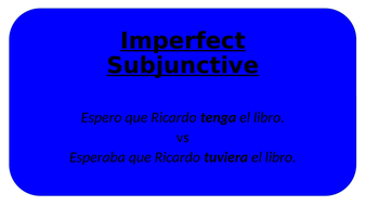 A Level Imperfect Subjunctive | Teaching Resources