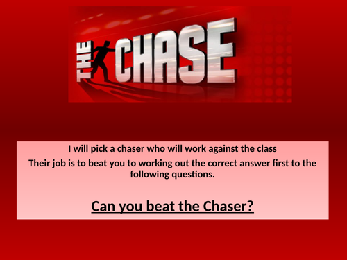 The Chase - AfL/Quiz/Game | Teaching Resources