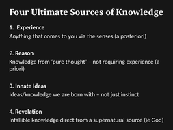 Epistemology - Reason as a Source of Knowledge - AQA A Level Philosophy ...
