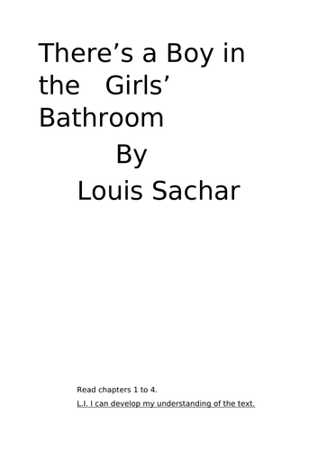 There's a Boy in the Girls' Bathroom. | Teaching Resources
