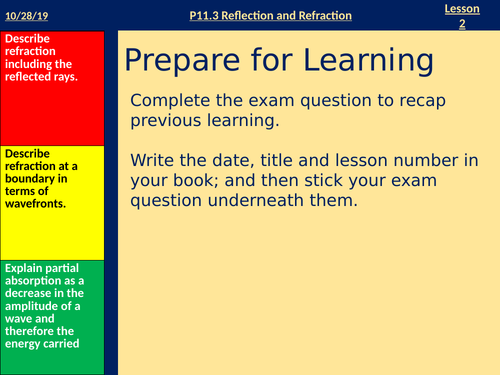 Reflection and Refraction - Full Lesson | Teaching Resources