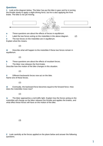 Resultant Forces - Full Lesson | Teaching Resources