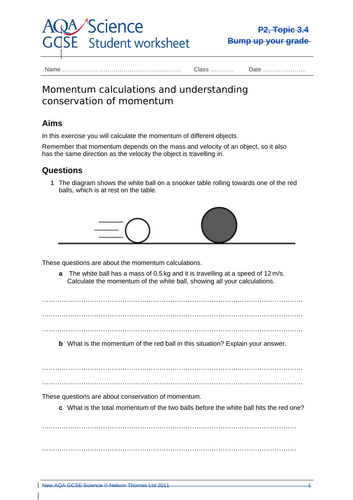 Momentum - Full Lesson | Teaching Resources