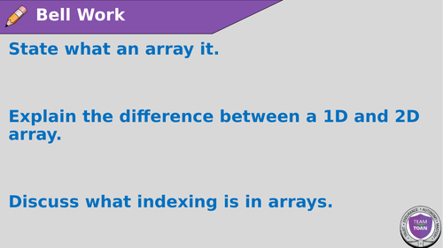 2.2 Programming Techniques (full lesson set - 8 lessons) | Teaching ...