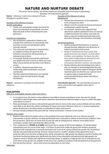 Issues and Debates in Psychology (A*) | Teaching Resources