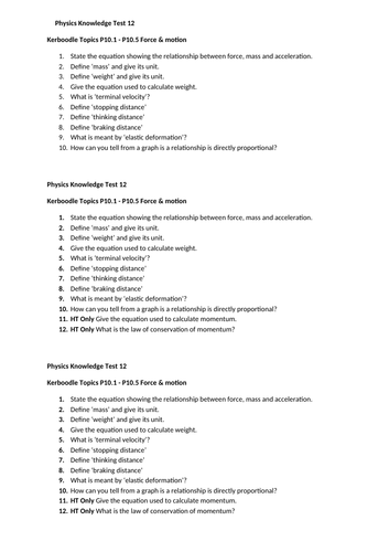 Forces - Fully Resourced Revision Lesson | Teaching Resources