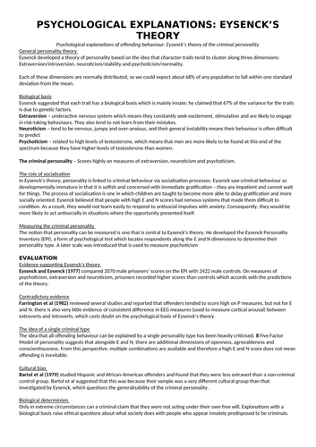 Forensic Psychology Notes Bundle (A*) | Teaching Resources