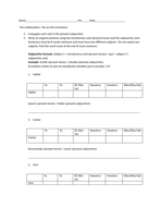 Present subjunctive conjugation practice and sentences | Teaching Resources