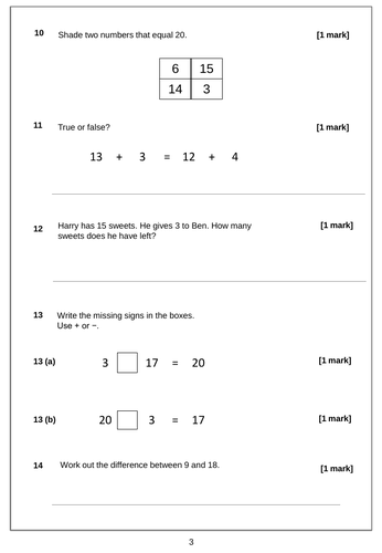 AQA Entry Level Maths Assessment - Operations | Teaching Resources