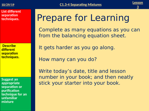 Separating Mixtures - Full Lesson | Teaching Resources