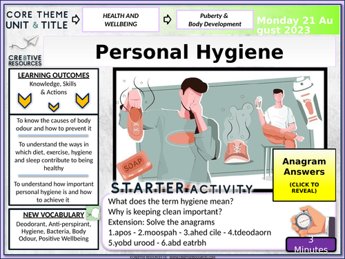 Personal Hygiene PSHE | Teaching Resources