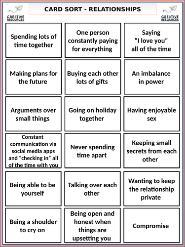 Healthy Relationships PSHE | Teaching Resources