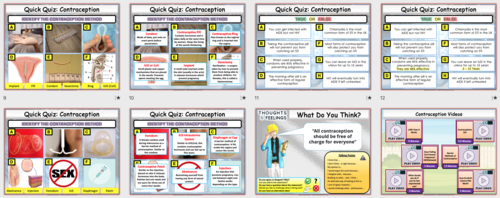 Contraception Methods PSHE | Teaching Resources