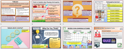 Exploring Contraception Methods PSHE | Teaching Resources