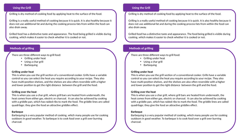 Year 9 GCSE Food Preparation & Nutrition Practical Skills S4 lesson 25 ...