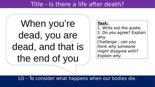 Is there a life after death? | Teaching Resources