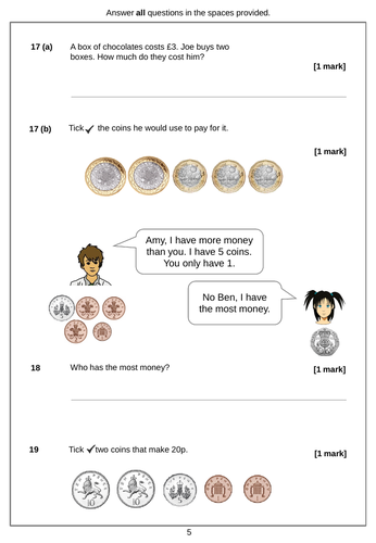 AQA Entry Level Maths Assessment - Money | Teaching Resources