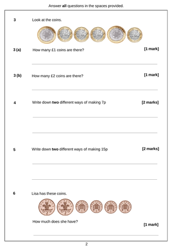 AQA Entry Level Maths Assessment - Money | Teaching Resources