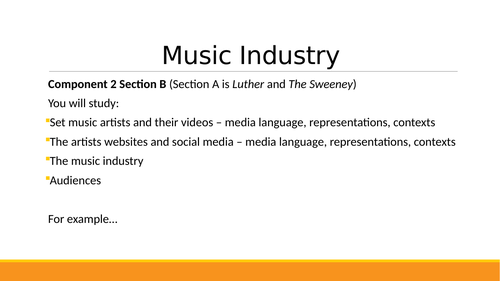 MUSIC VIDEOS - Eduqas GCSE Media | Teaching Resources