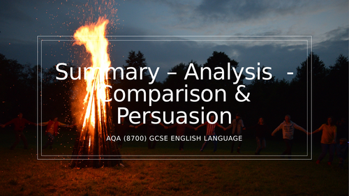 AQA 8700/2 GCSE English Language - Full Set (Bonfire Night) | Teaching ...