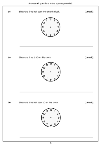 AQA Entry Level Maths Assessment - Time | Teaching Resources