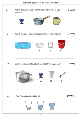 AQA Entry Level Maths Assessment - Measures | Teaching Resources