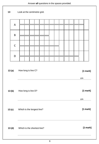 AQA Entry Level Maths Assessment - Measures | Teaching Resources