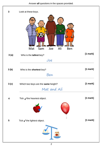 AQA Entry Level Maths Assessment - Measures | Teaching Resources