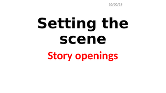 Story openings | Teaching Resources