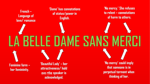 La Belle Dame Sans Merci - John Keats - Double Lesson! | Teaching Resources
