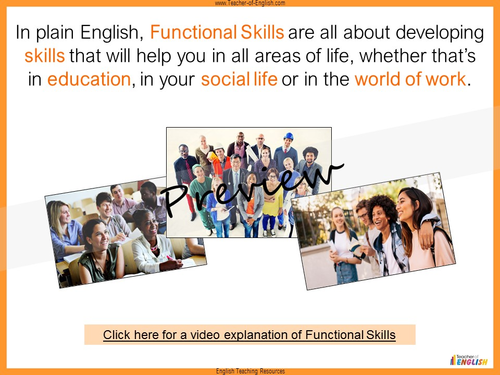 Functional Skills English – Level 1 | Teaching Resources